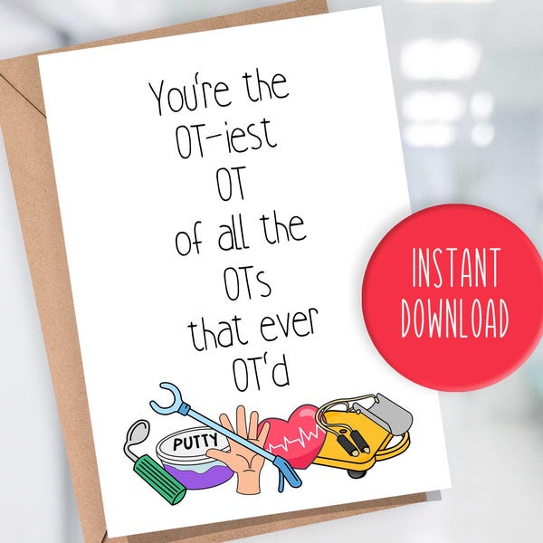Occupational Therapy Thank You Cards - Etsy