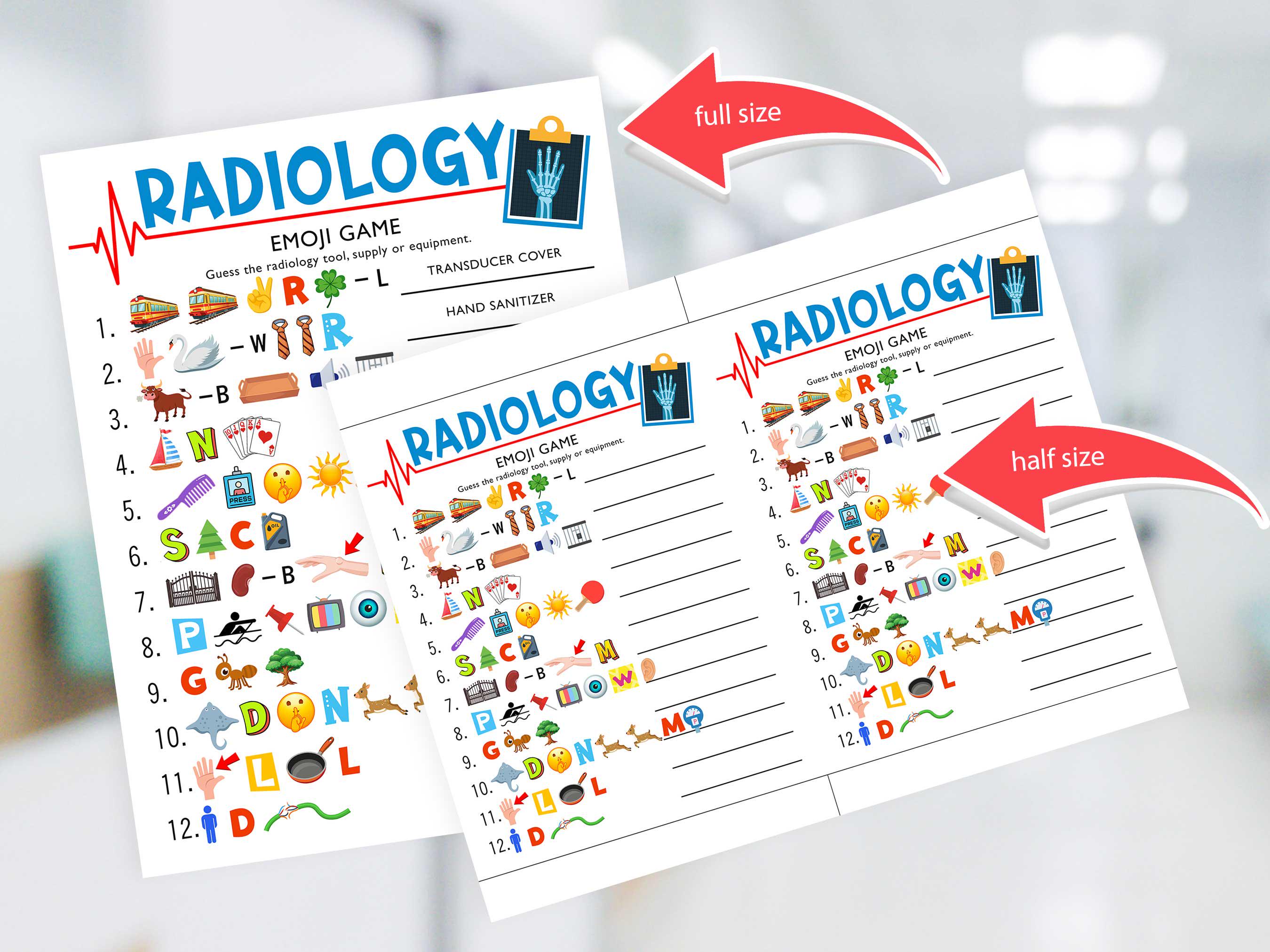 Radiology Emoji Game | Rad Tech Game | Radiology Game | Rad Tech ...