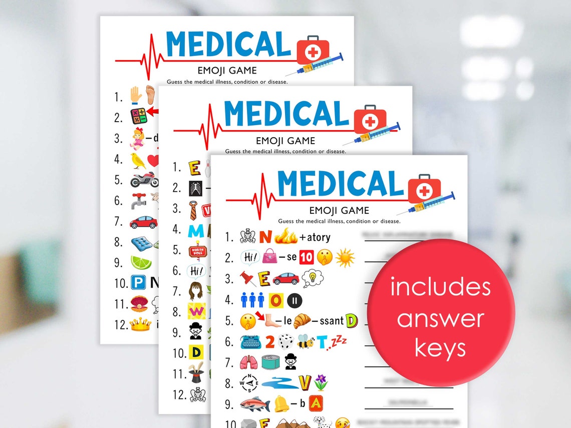 Medical Emoji Game - Disease Emoji Game - Healthcare Emoji Game ...