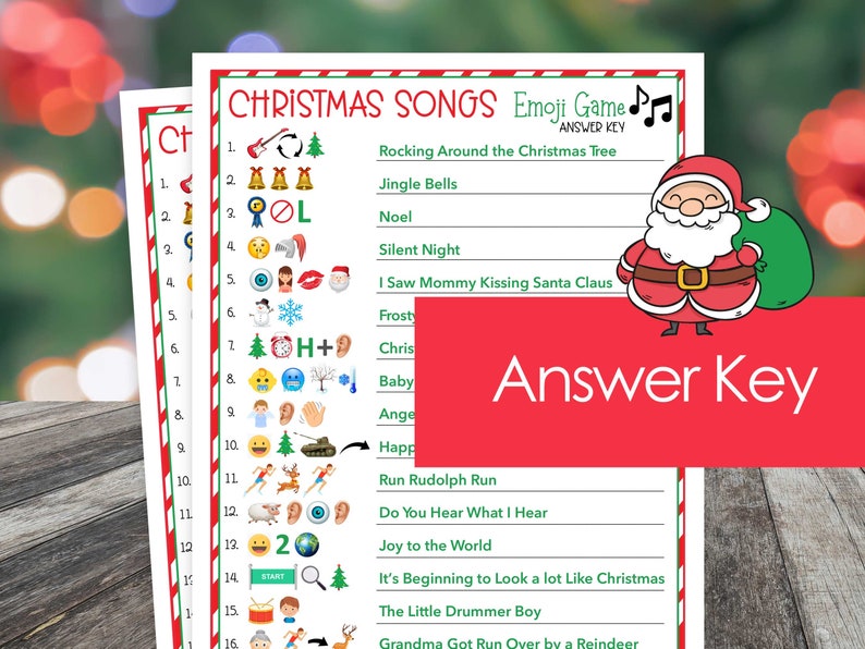 Christmas Songs Emoji Game Guess the Christmas Song Christmas Song Game ...