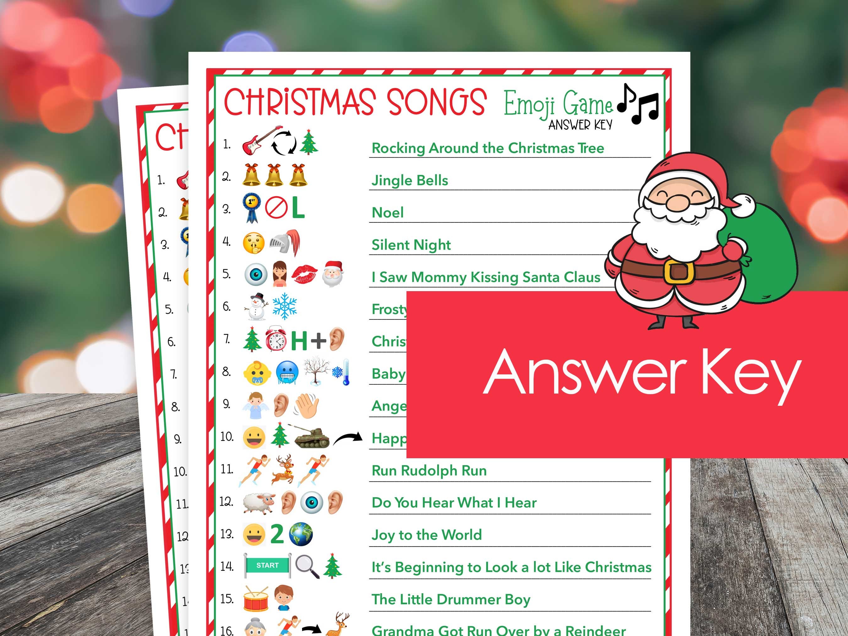 Christmas Songs Emoji Game Guess the Christmas Song Christmas Song Game ...
