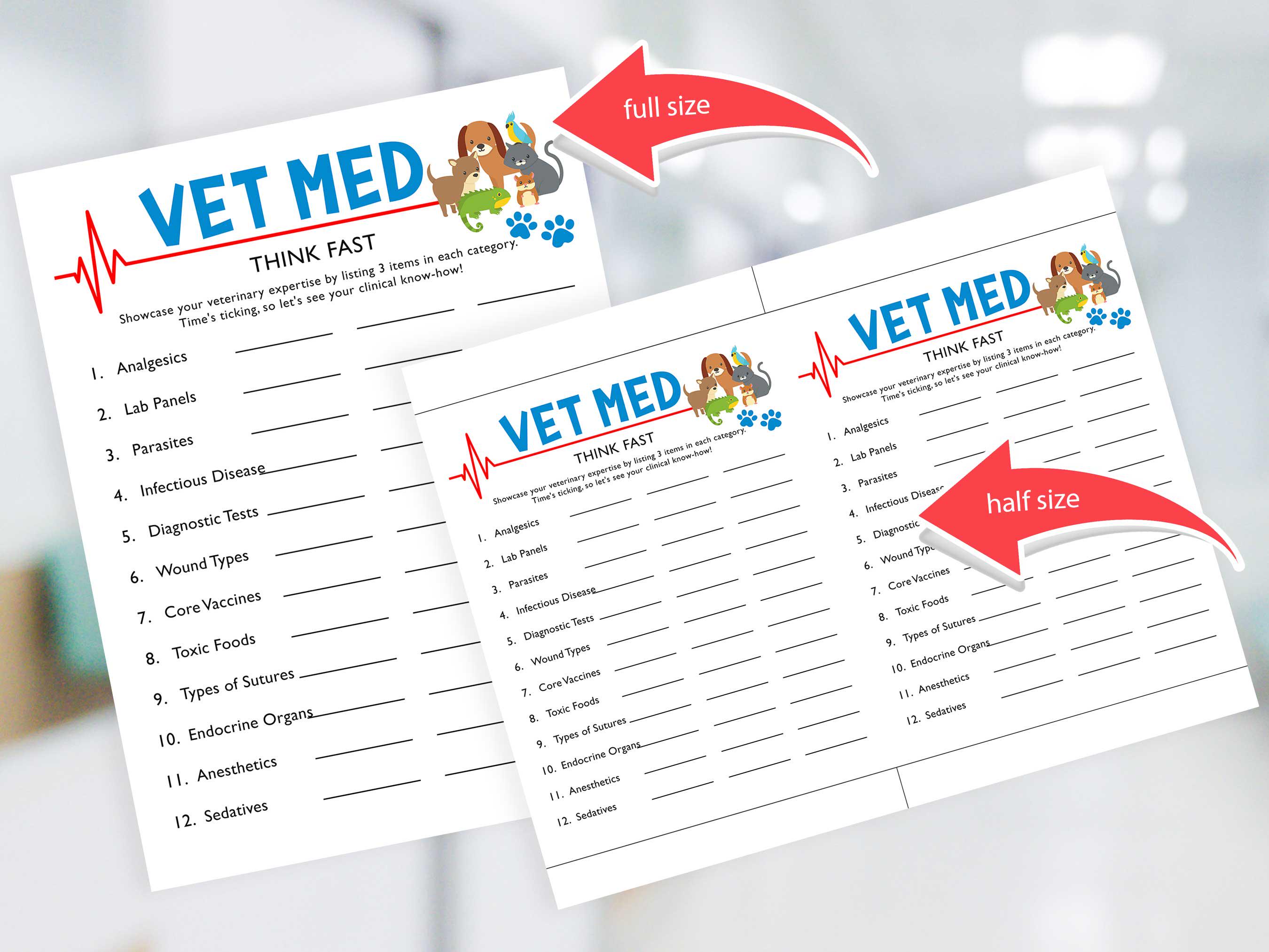 Think Fast Game | Veterinary Game | Veterinary Staff Game | Vet Tech ...