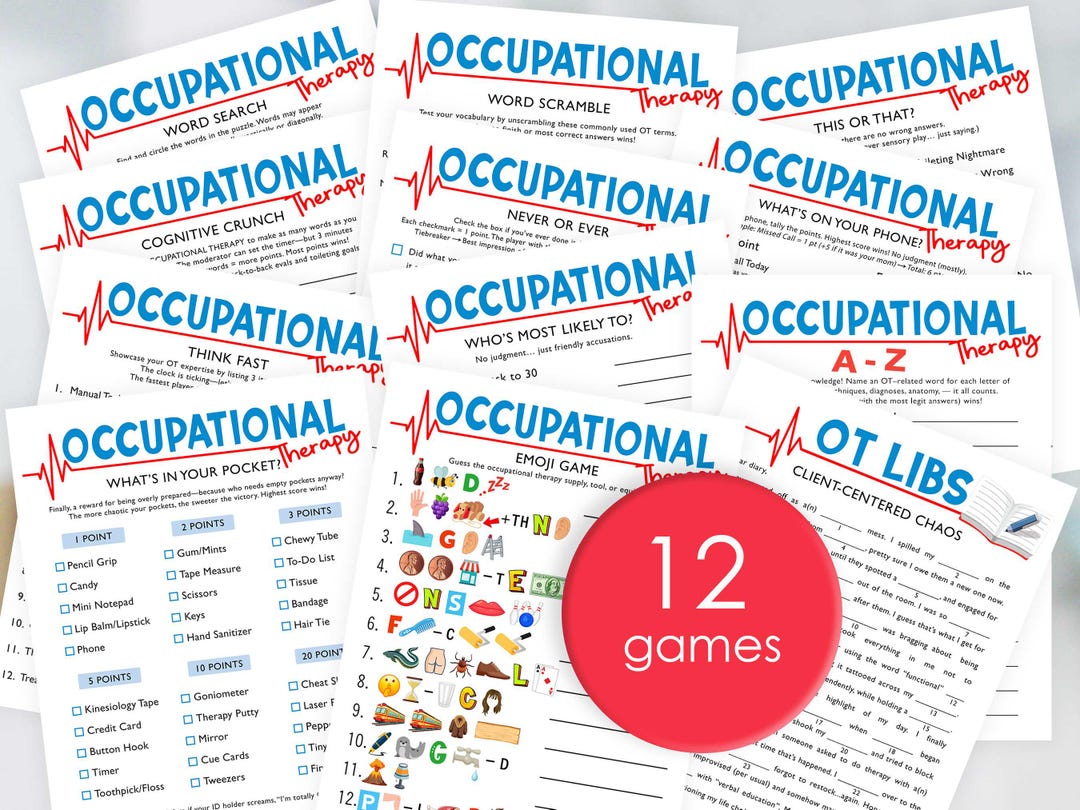 Occupational Therapy Game Bundle | OT Game Bundle | Occupational ...