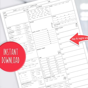Nurse Brain - Nurse Report Sheet -detailed Med Surg Report Sheet - Tele ...