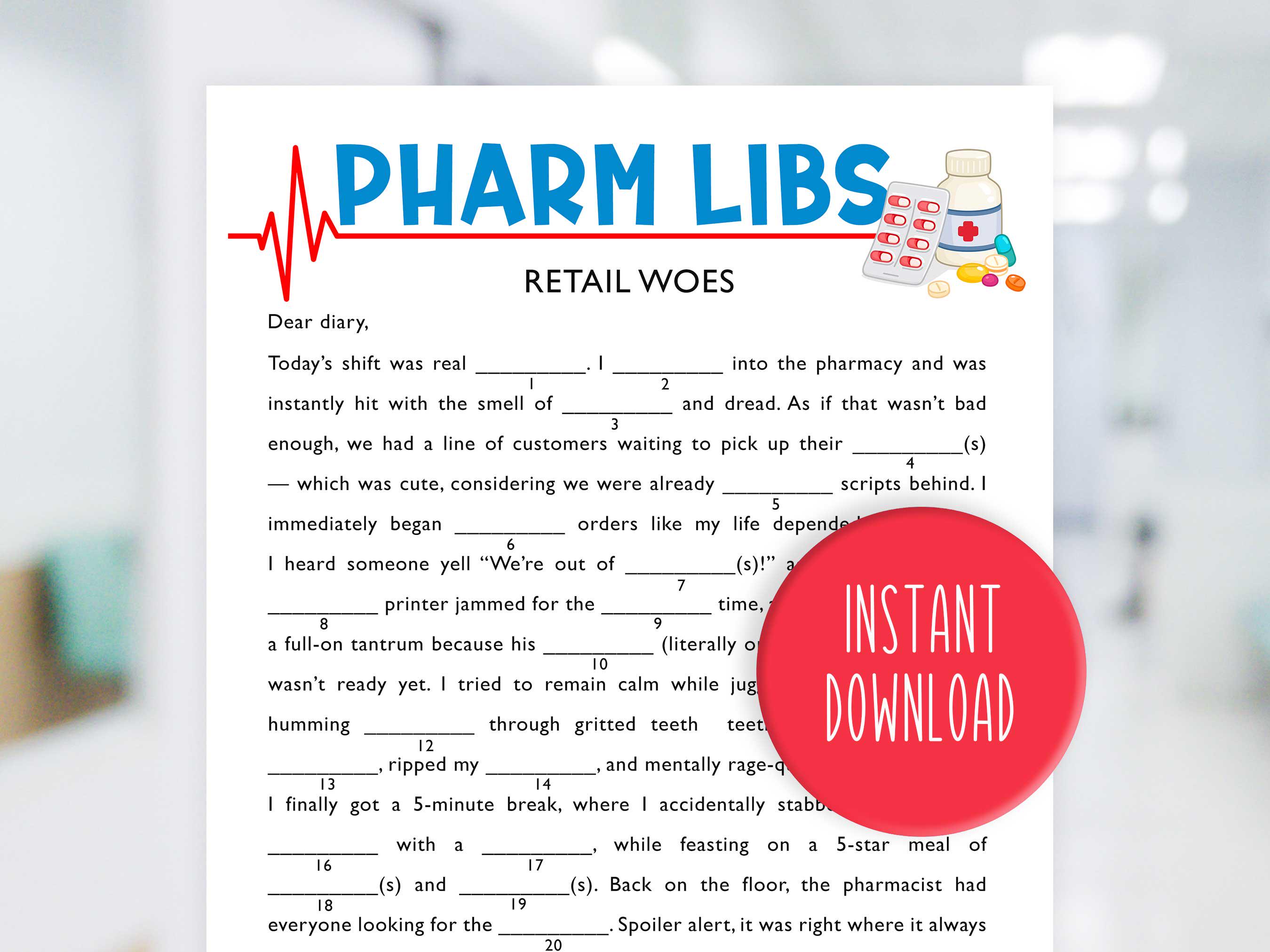 Pharm Libs Game | Retail Pharmacy Game | Pharmaceutical Game | Pharmacy ...