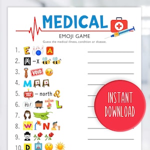 Medical Emoji Game - Disease Emoji Game - Healthcare Emoji Game ...