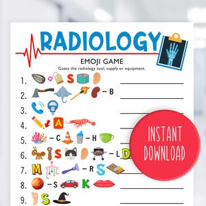 Radiology Emoji Game | Rad Tech Game | Radiology Game | Rad Tech ...