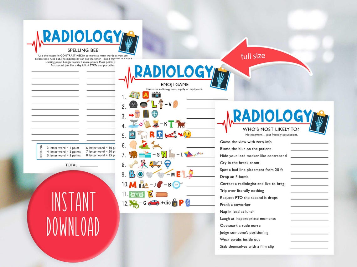 Radiology Game Bundle | Radiology Game | Rad Tech Game | Rad Tech ...
