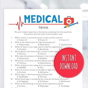 Medical Trivia Game | Nurse Trivia Game | Healthcare Game | Nurses Week ...
