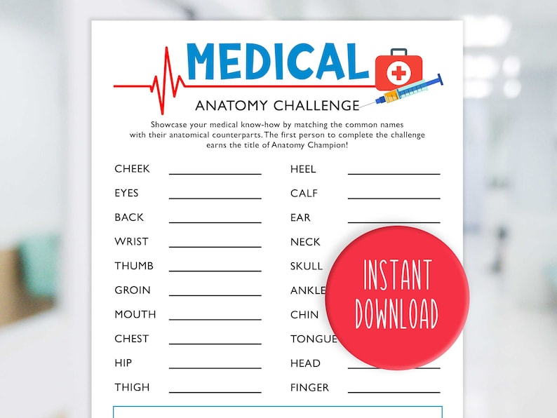 Medical Game - Nurse Game - Healthcare Game - Anatomy Challenge ...