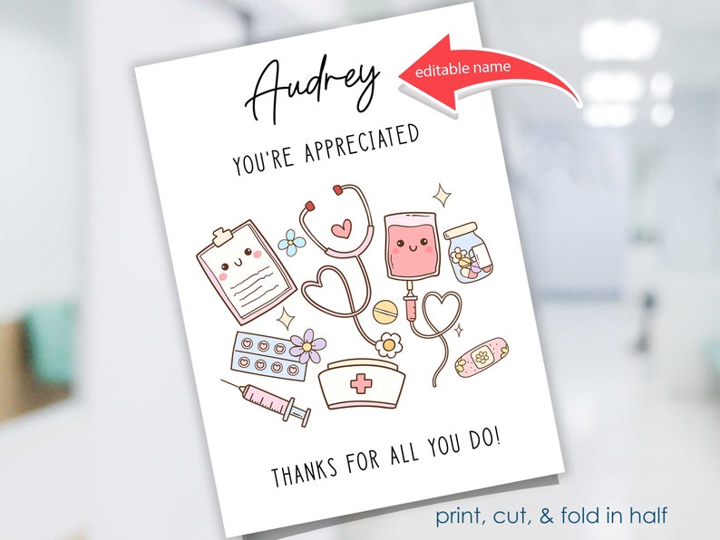 Nurses Week Card - Nurse Appreciation Card - Nurse Thank You Card ...
