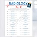 Radiology A to Z Game | Radiology Game | Rad Tech Activity | Radiology ...