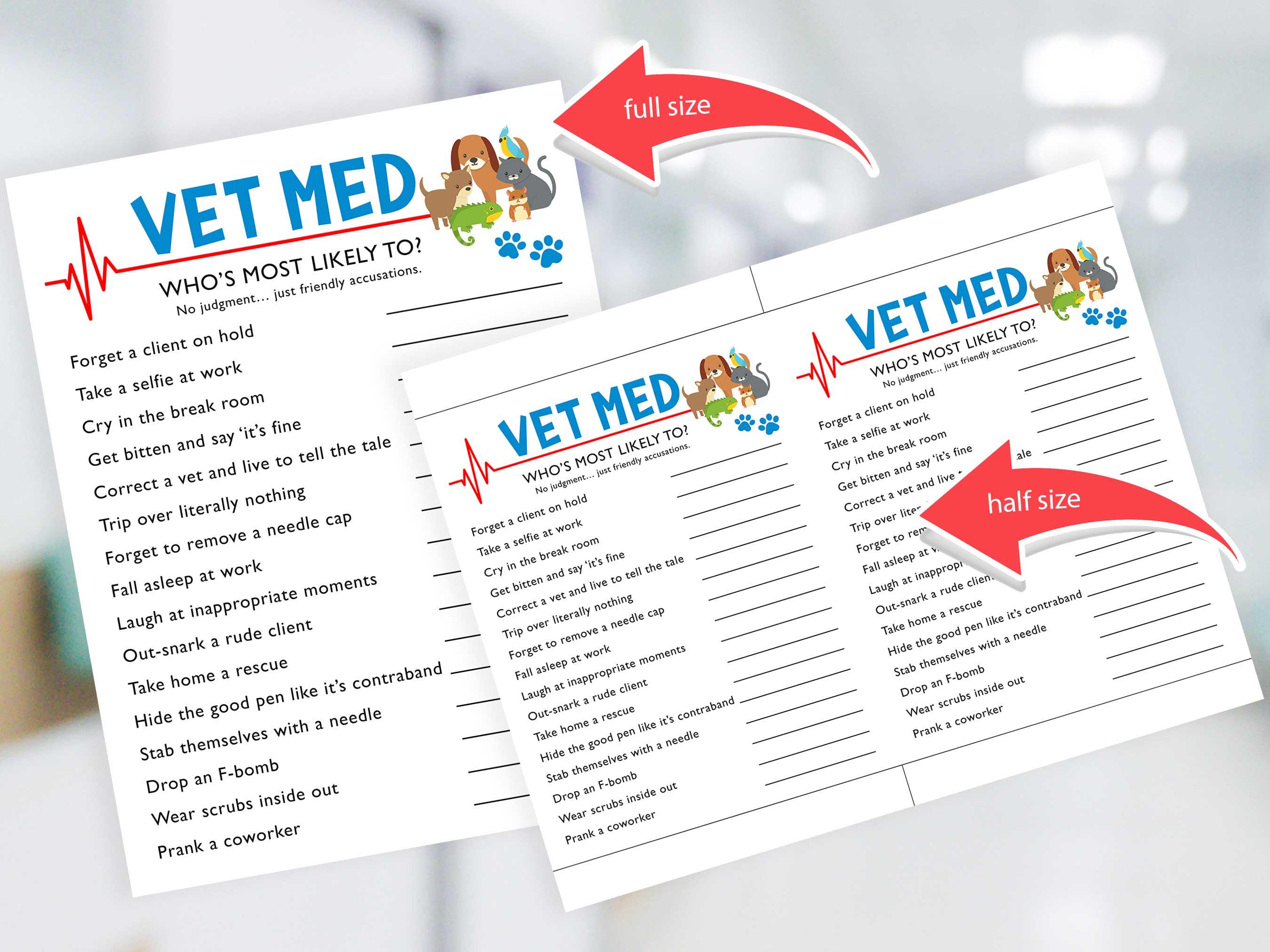 Who's Most Likely to Game | Vet Tech Game | Veterinary Game | Vet Tech ...