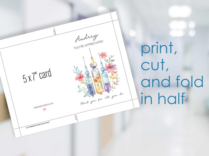 Nurse Appreciation Card - Nurse Thank You Card - Nurse Gift Tags ...
