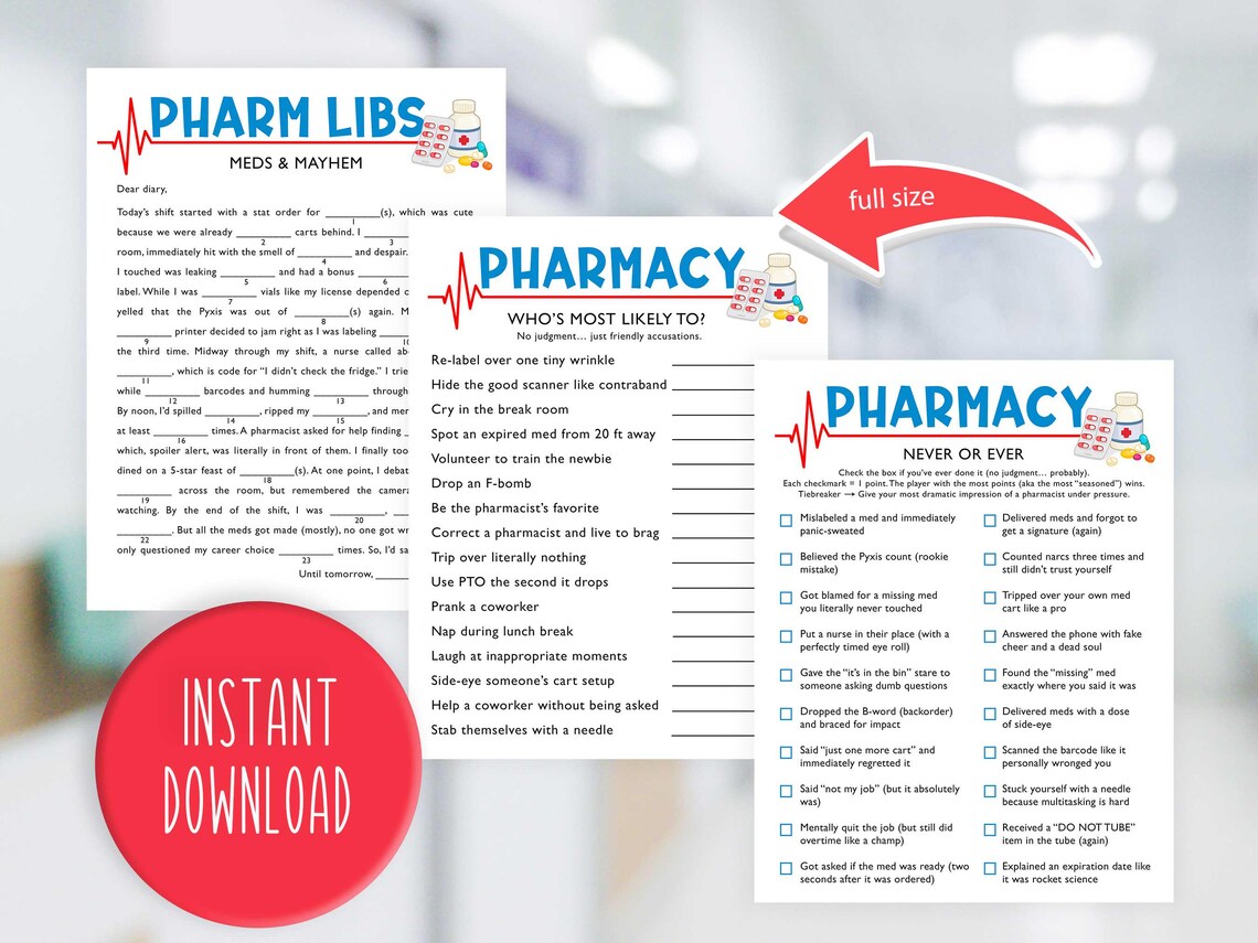 Hospital Pharmacy Game Bundle | Pharmacy Game | Pharmacy Tech Game ...