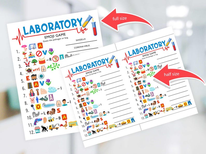 Lab Pathology Emoji Game | Lab Game | Lab Emoji Game | Lab Week ...