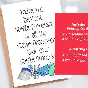 Sterile Processor Card - Sterile Processor Thank You Card - Sterile Processor Appreciation Card ...