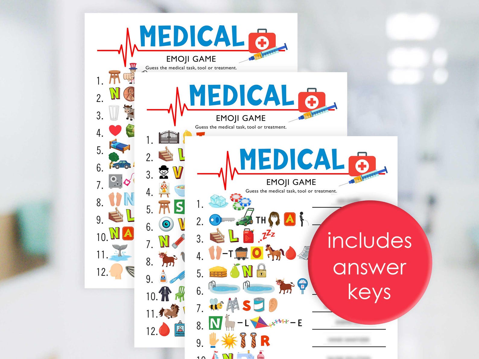 Medical Emoji Game | Disease Emoji Game | Healthcare Emoji Game ...