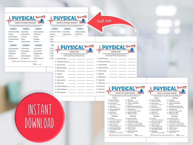 Physical Therapy Game Bundle | PT Game | Physical Therapy Game ...