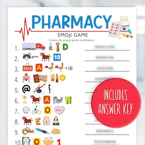Medication Game | Pharmacy Game | Medication Emoji Game | Medical Game ...