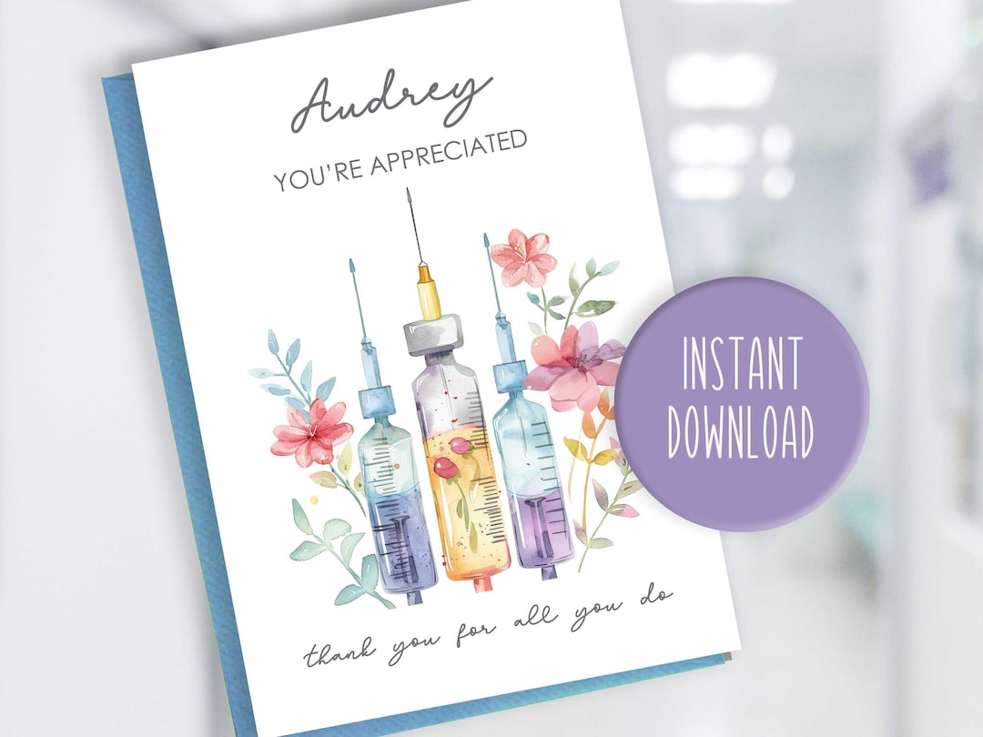 Nurse Appreciation Card - Nurse Thank You Card - Nurse Gift Tags ...