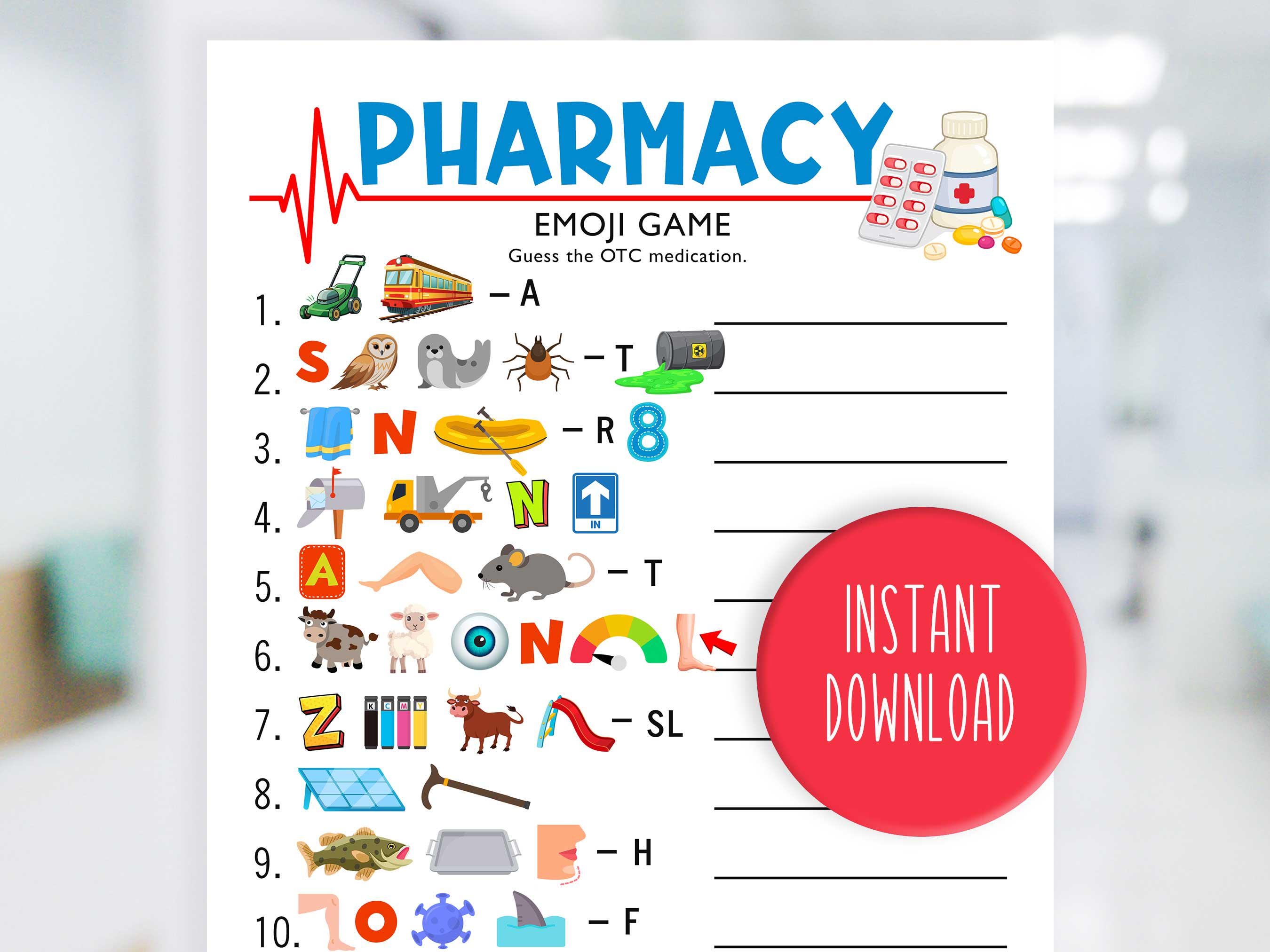 Pharmacy Game | Pharmacy Emoji Game | Healthcare Game | Medical Emoji ...