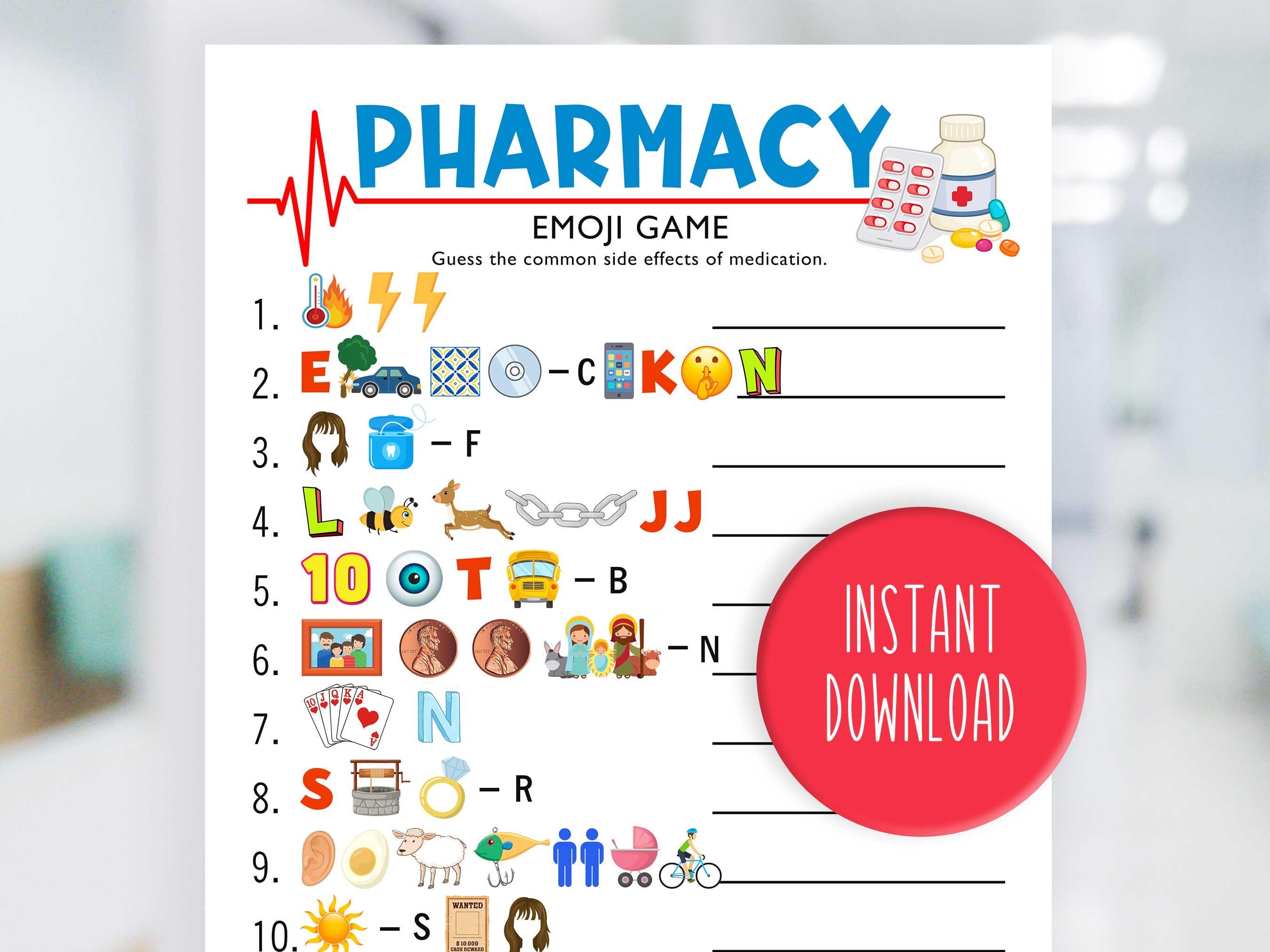 Pharmacy Game | Pharmacy Emoji Game | Healthcare Game | Medical Emoji ...