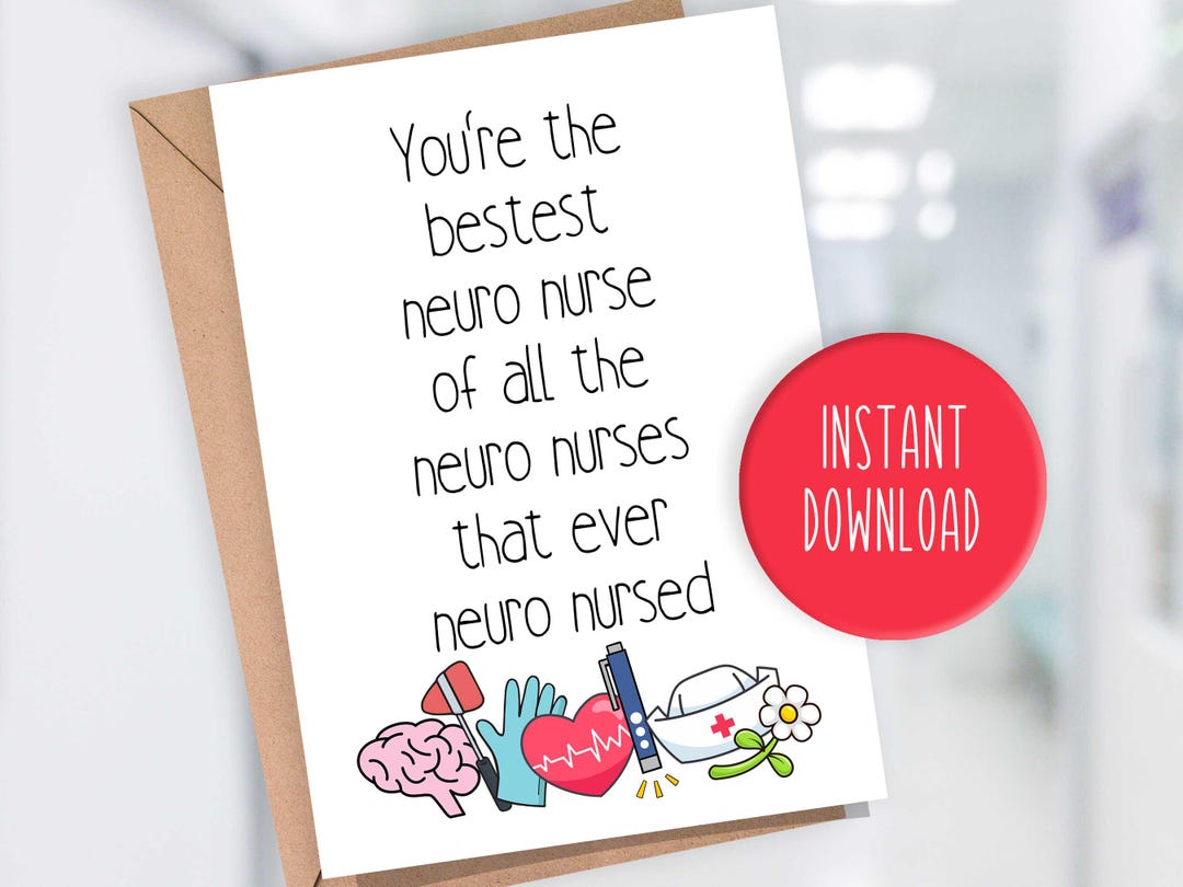 Neuro Nurse Card - Neuro Nurse Thank You Card - Neuro Nurse ...