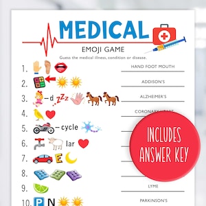 Medical Emoji Game - Disease Emoji Game - Healthcare Emoji Game ...