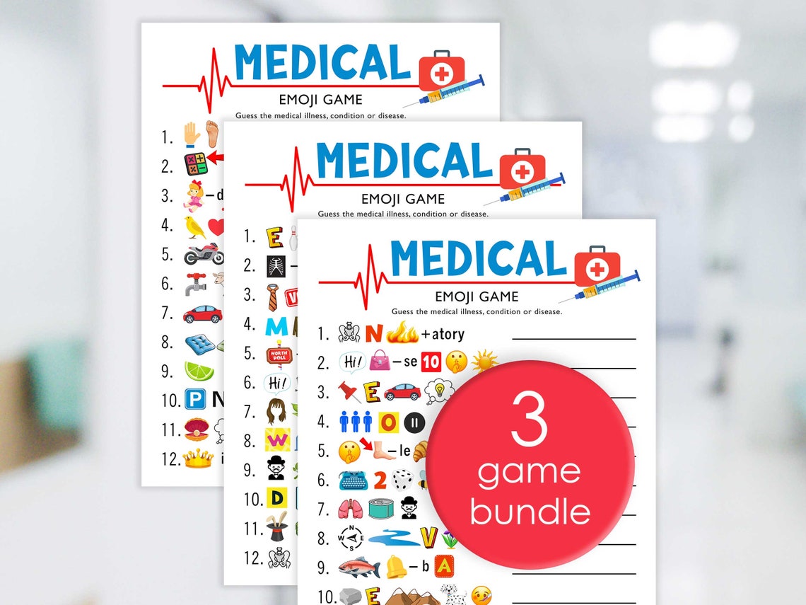 Medical Emoji Game - Disease Emoji Game - Healthcare Emoji Game ...