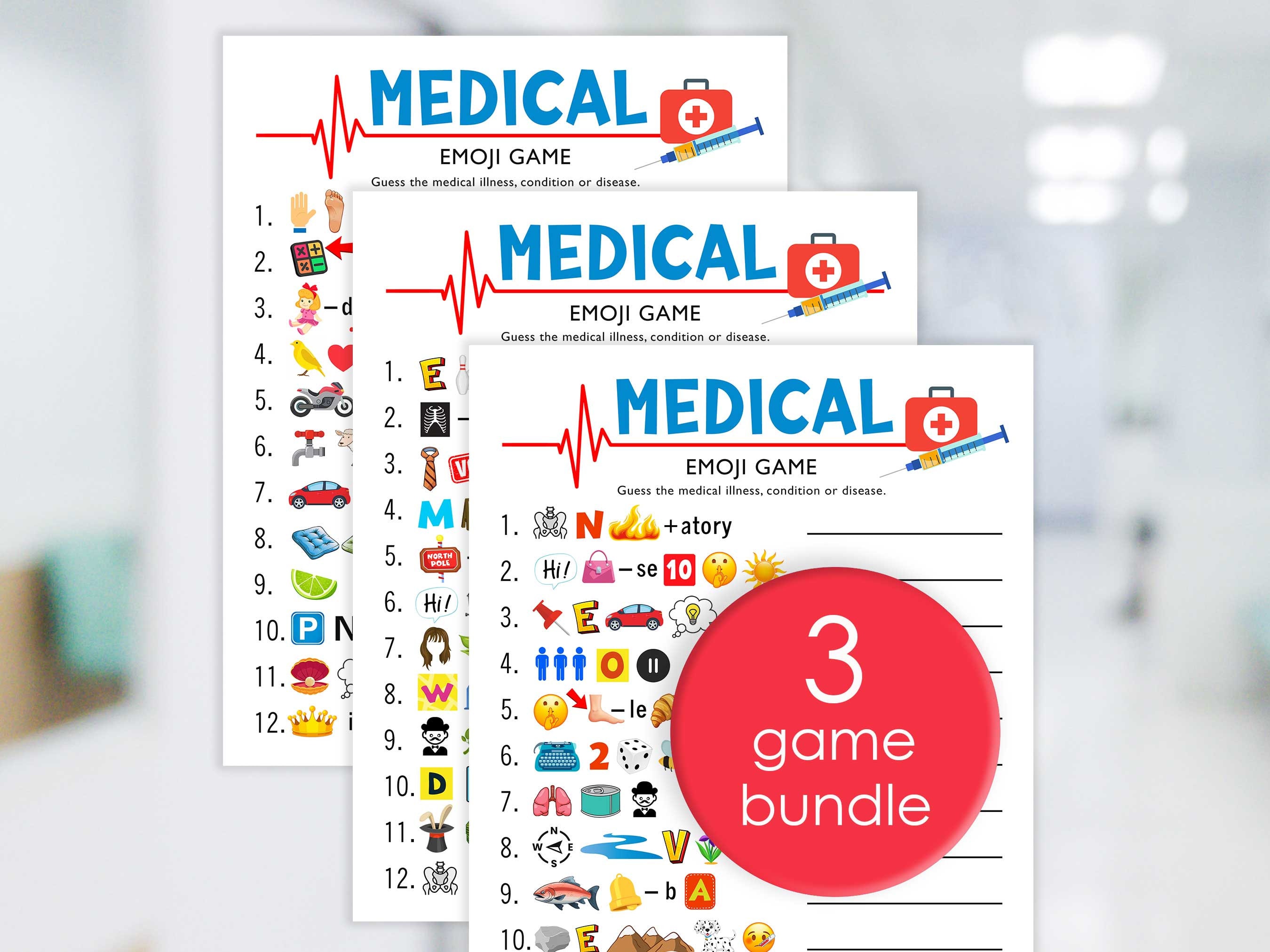 Medical Emoji Game - Disease Emoji Game - Healthcare Emoji Game ...