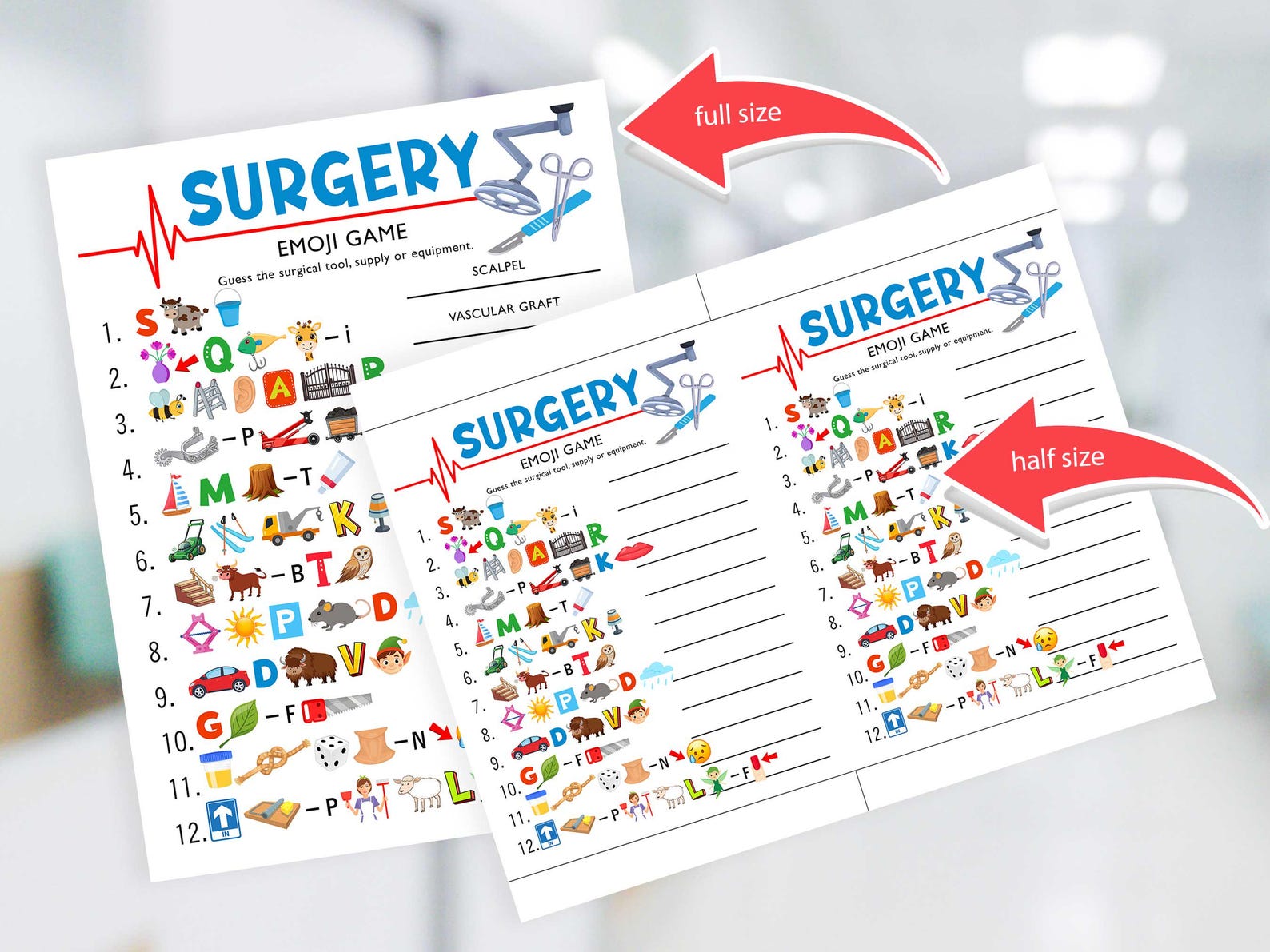 Surgery Emoji Game - Medical Emoji Game - OR Nurse Game - Surgical Tech ...