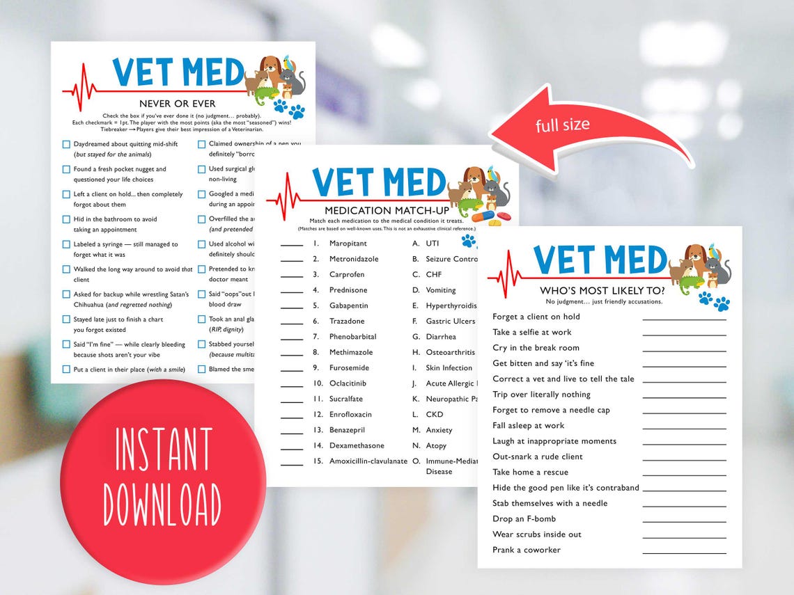Veterinary Game Bundle | Vet Tech Game | Veterinary Game | Veterinary ...