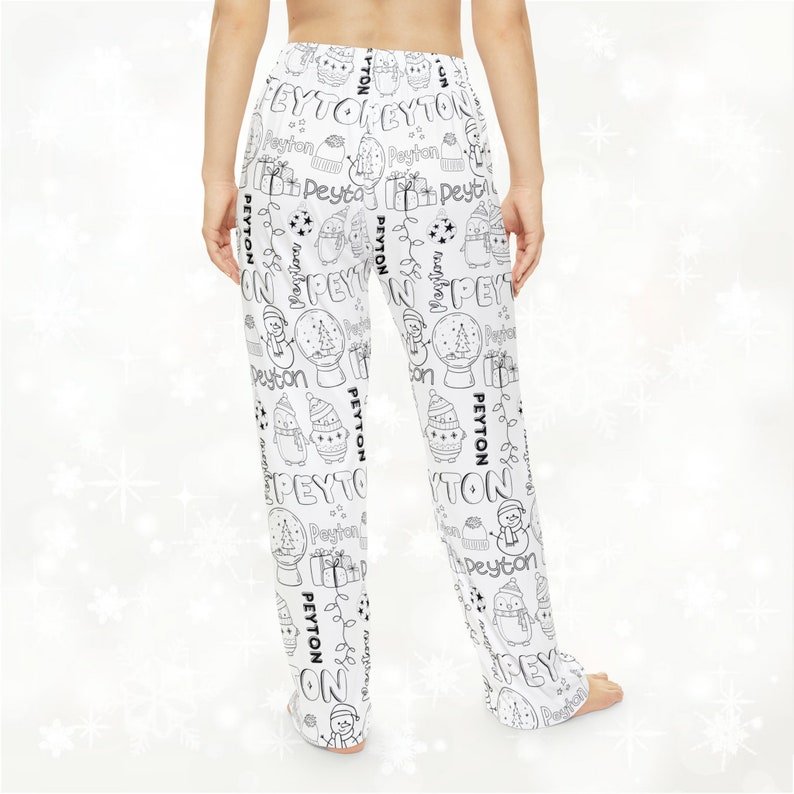 WOMENS Snowman Color Your Own Pajama Bottoms, Unique Christmas Gift ...