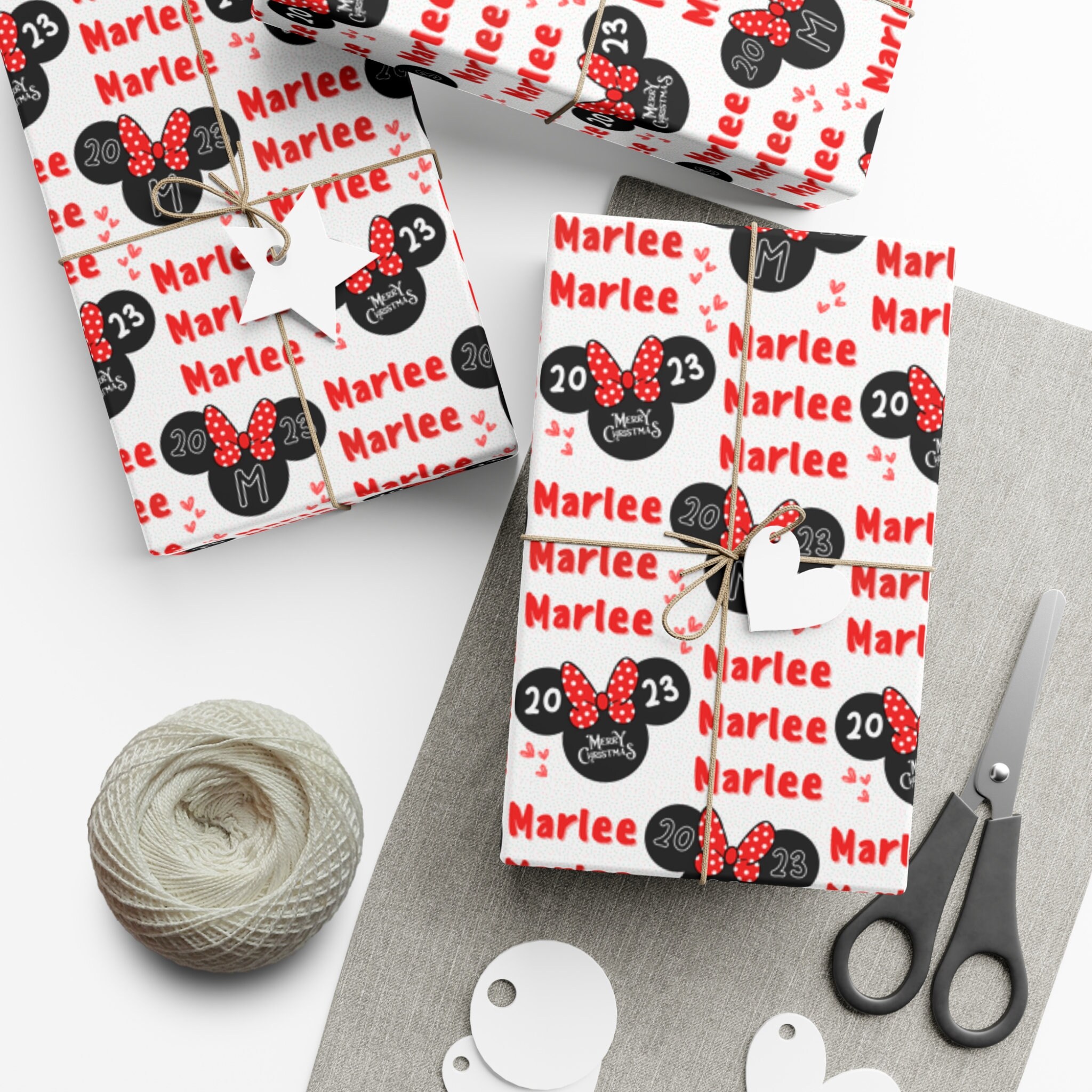 Minnie Wrapping Paper, Minnie Christmas, Custom Wrapping Paper ...