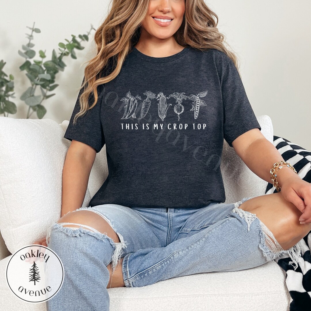 This is My Crop Top Farm Mama Shirt Cute Farming Humor Tee Vegetable ...