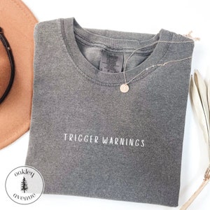 Trigger Warnings Shirt Dark Romance Smut Lover Tee Spicy Bookish Merch ...