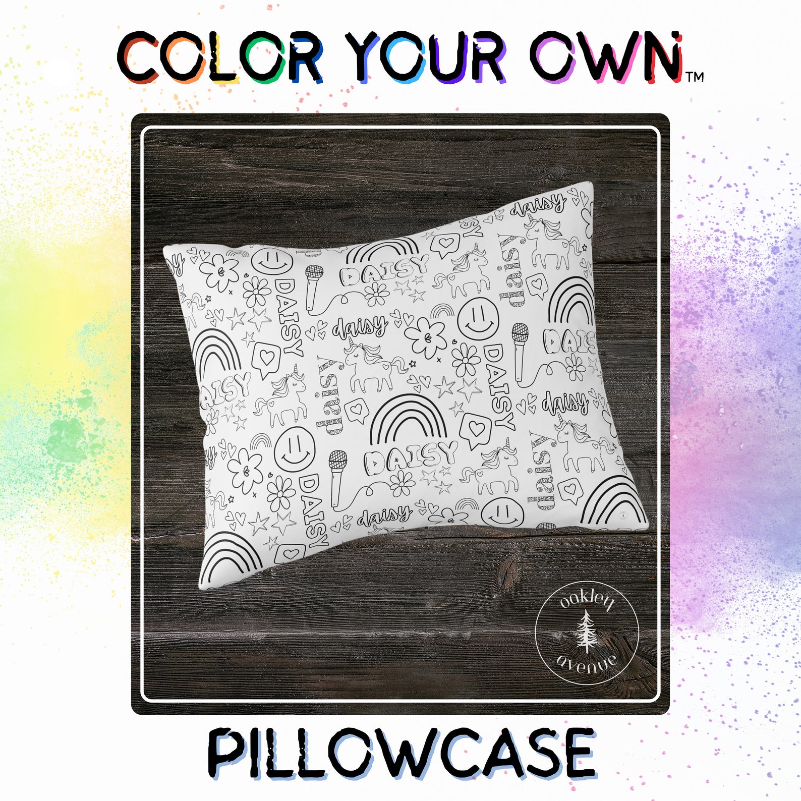 Rainbow Color Your Own Pajama Set, Fun Birthday Present, Custom Pjs ...