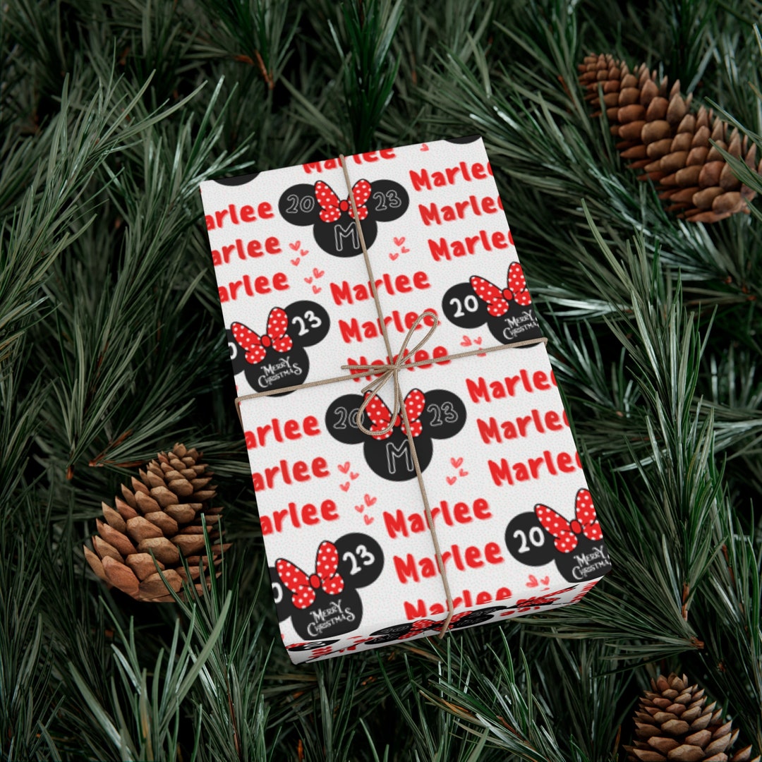 Minnie Wrapping Paper, Minnie Christmas, Custom Wrapping Paper ...