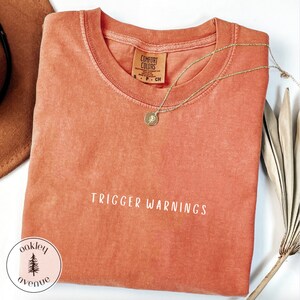 Trigger Warnings Shirt Dark Romance Smut Lover Tee Spicy Bookish Merch ...