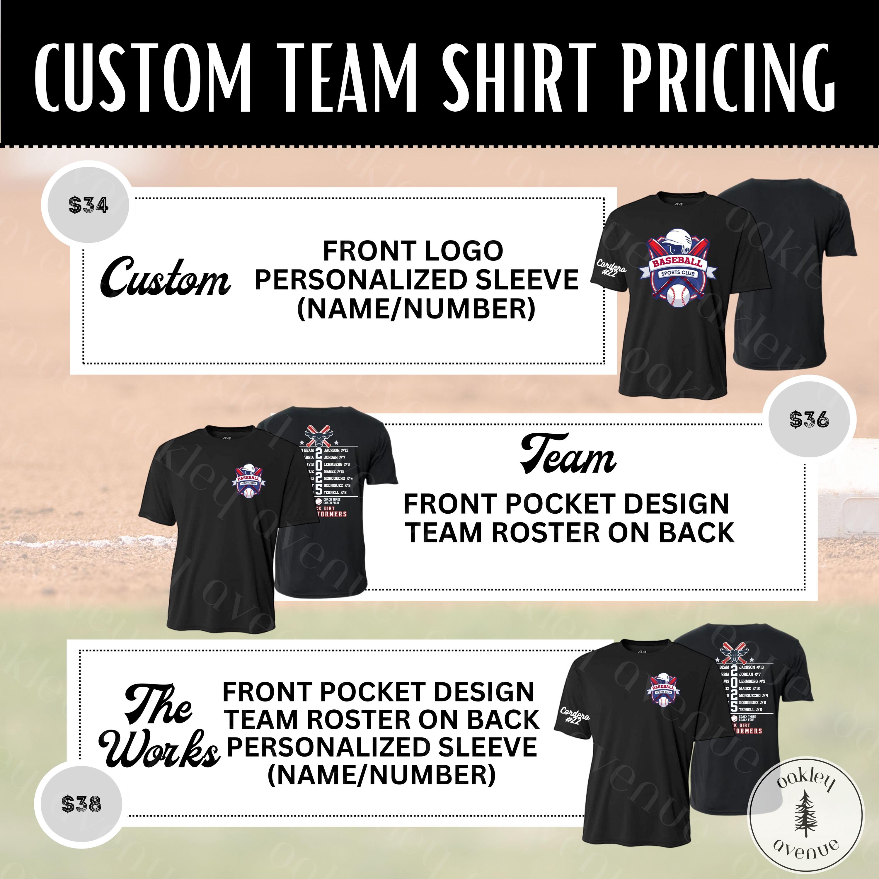 Custom Sport Fan Apparel Sports Team Gear Personalized Team Logo ...