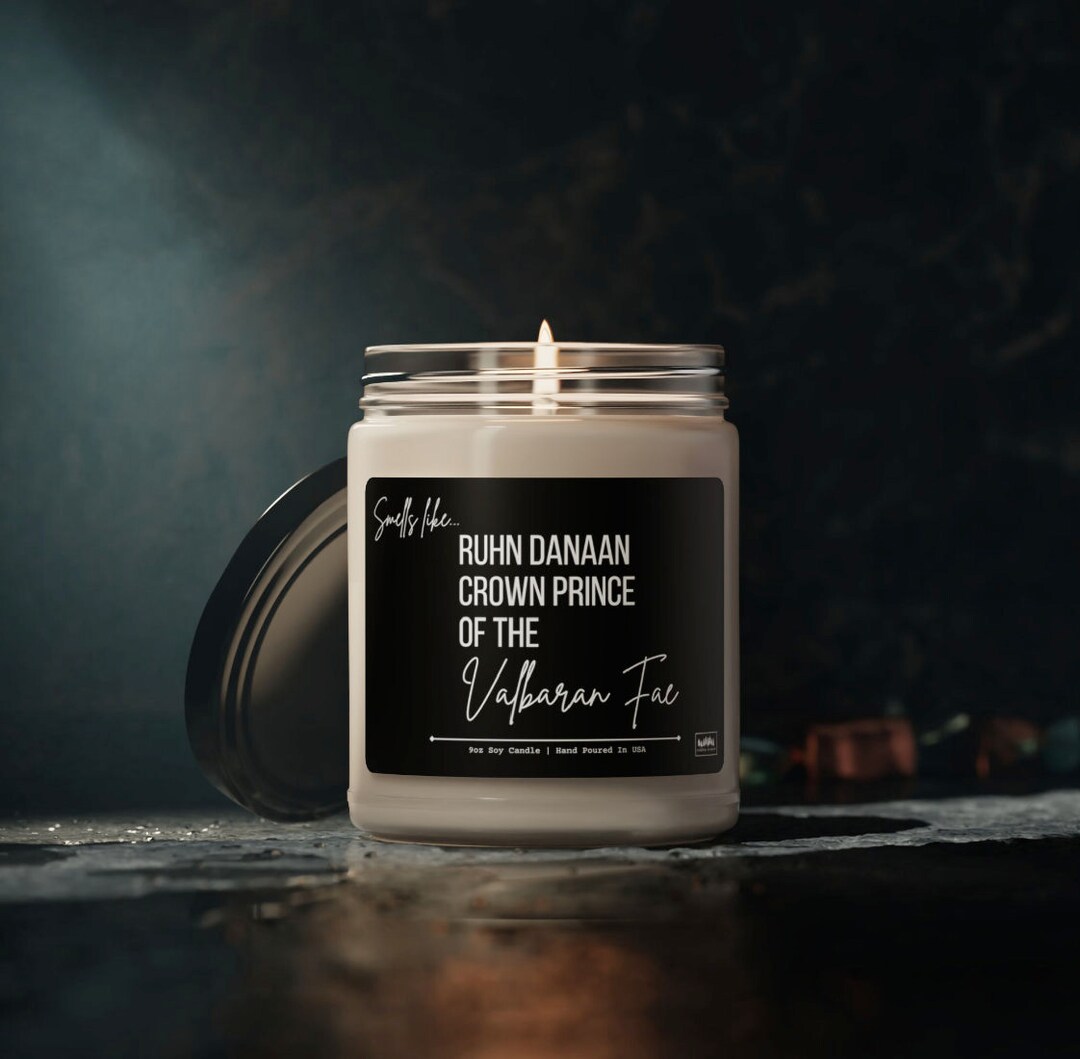 Ruhn Danaan Crown Prince of the Valbaran Fae Soy Candle Licensed Sarah ...