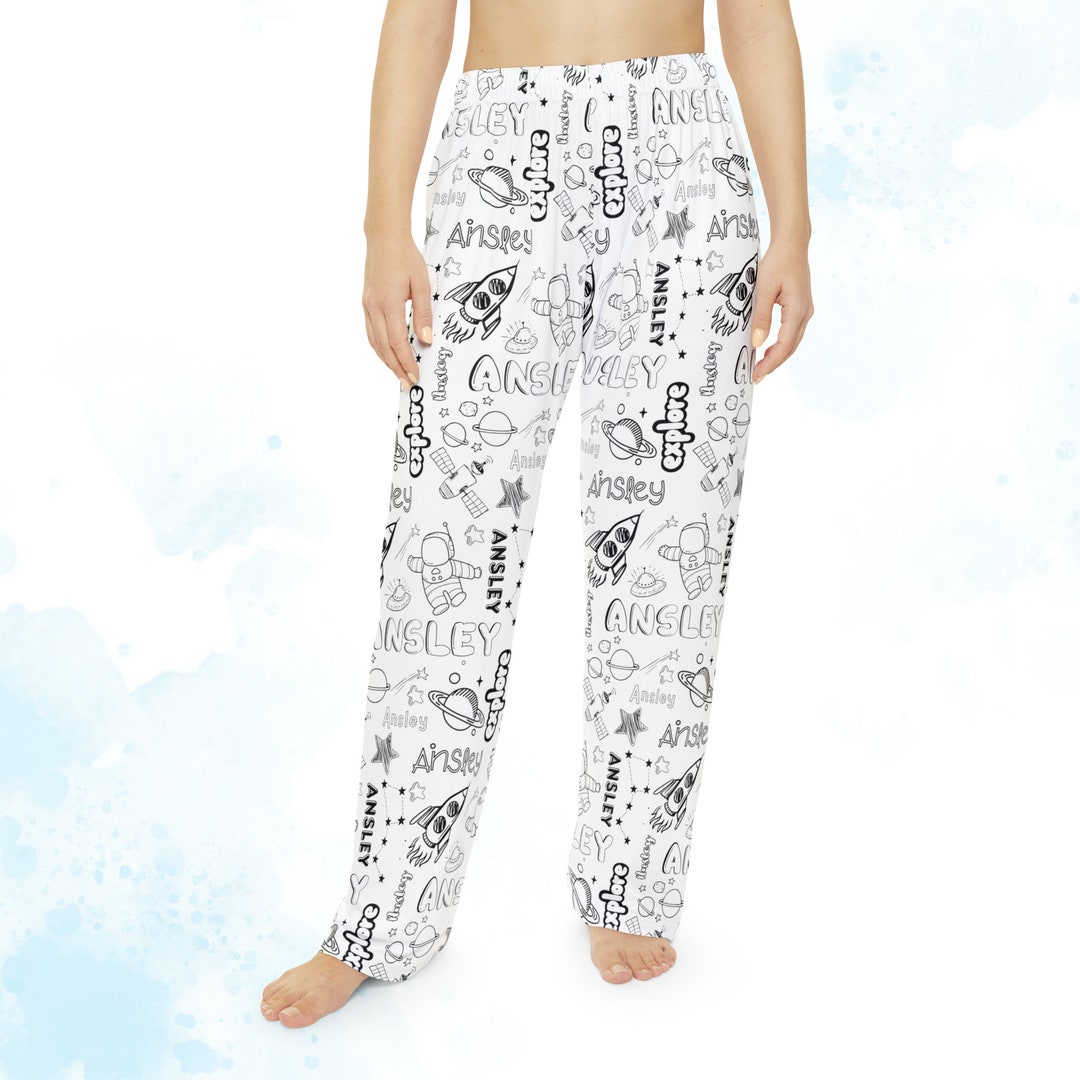 WOMENS Space Color Your Own Pajama Bottoms Unique Birthday - Etsy