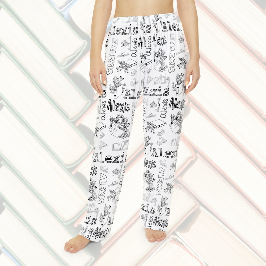 WOMENS Bookish Color Your Own Pajama Bottoms, Unique Birthday Gift, Fun ...