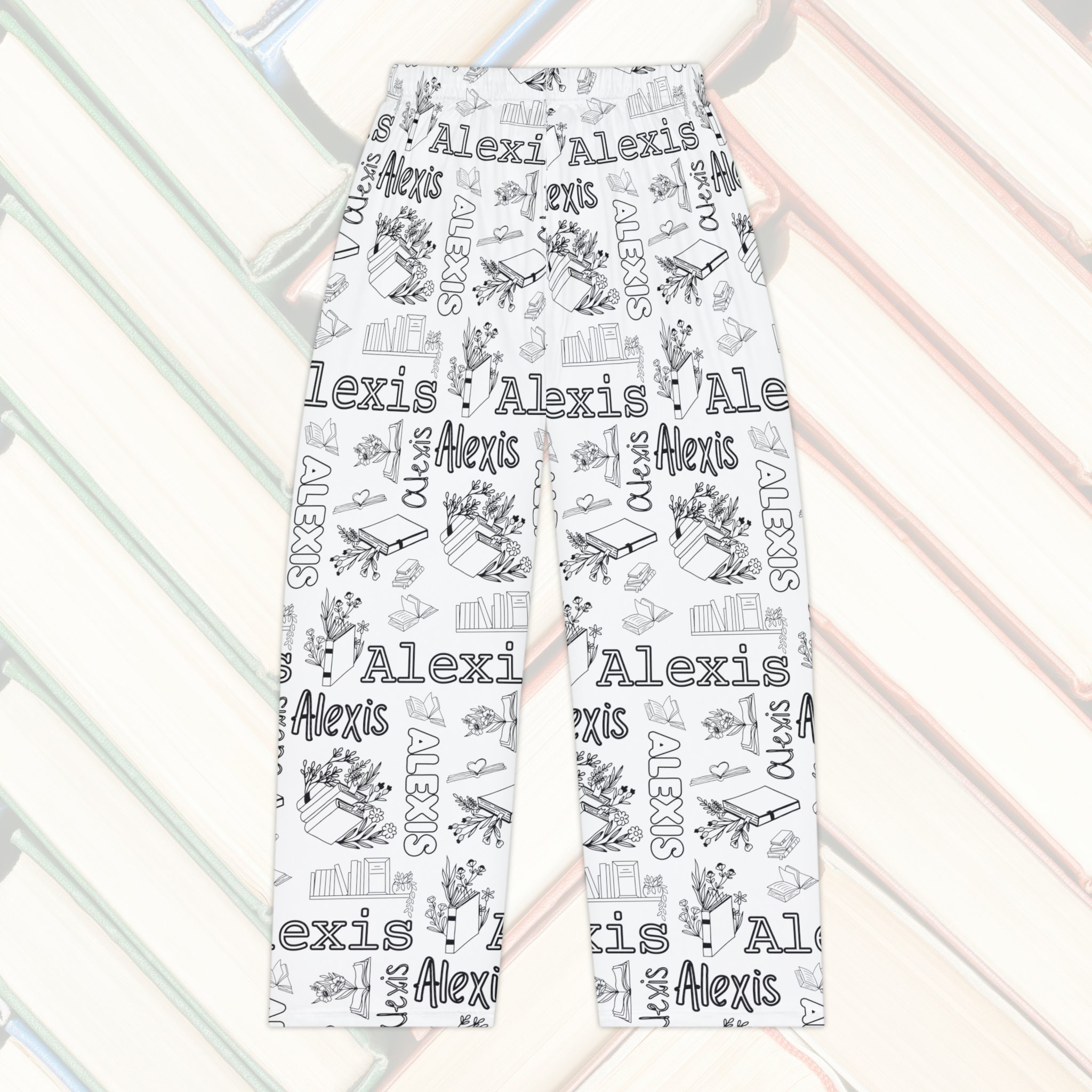 WOMENS Bookish Color Your Own Pajama Bottoms, Unique Birthday Gift, Fun ...