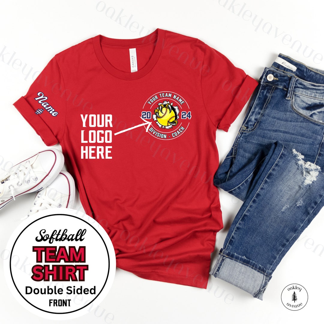 Custom Sport Team Shirt Personalized Fan Apparel Softball Baseball Mom ...