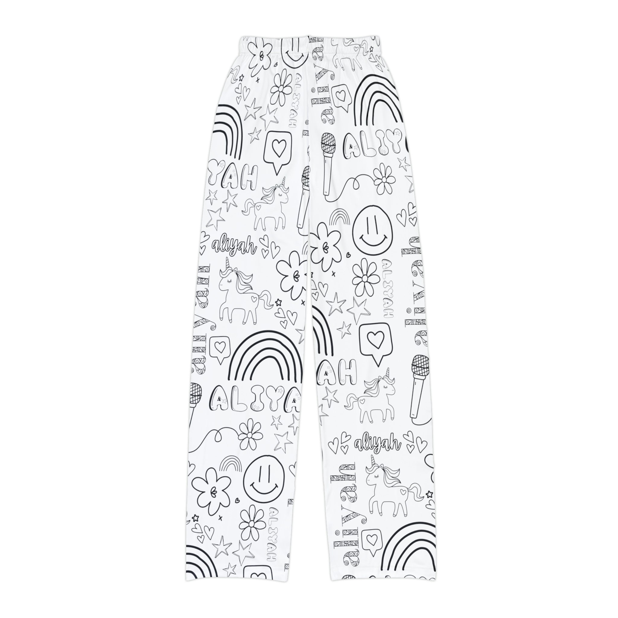 Rainbow Color Your Own Pajama Set, Fun Birthday Present, Custom Pjs ...