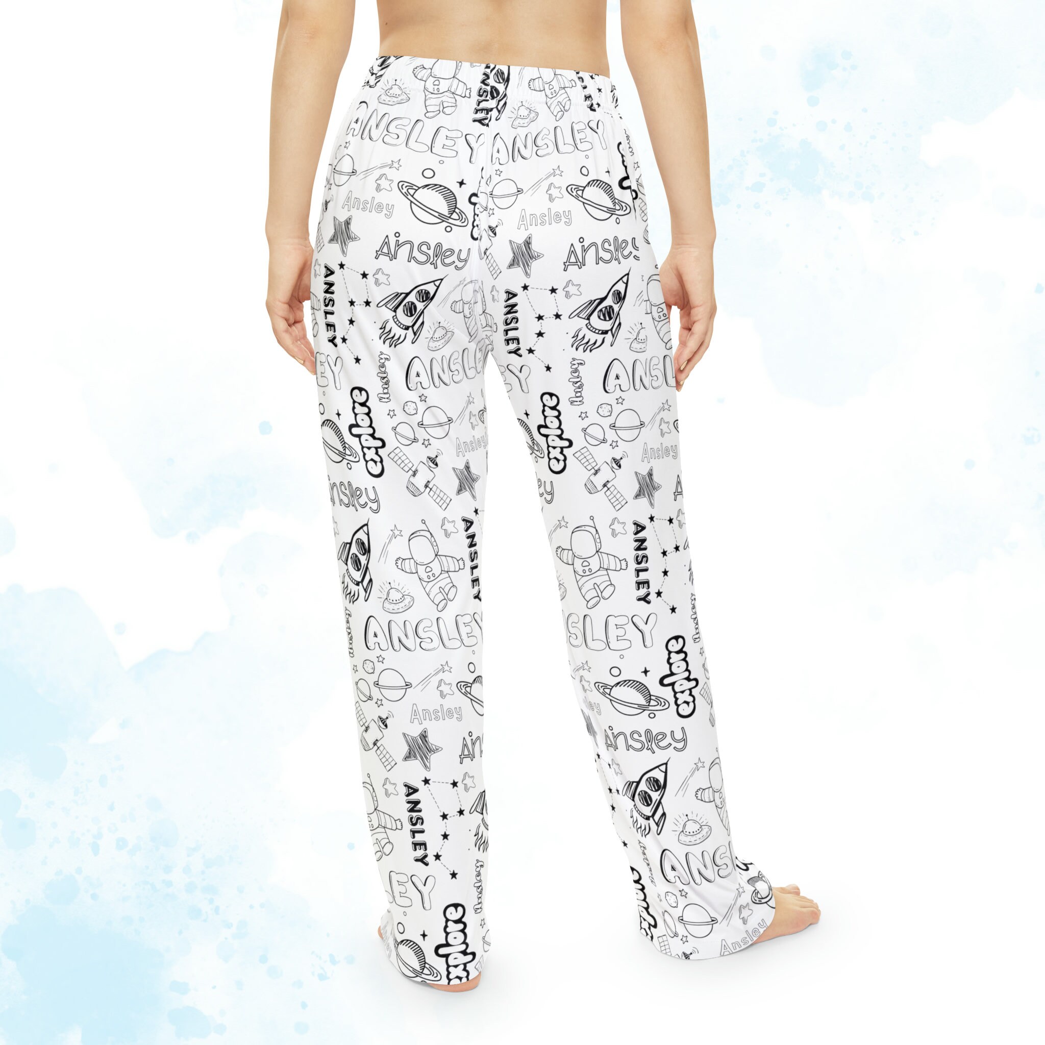 WOMENS Space Color Your Own Pajama Bottoms Unique Birthday - Etsy