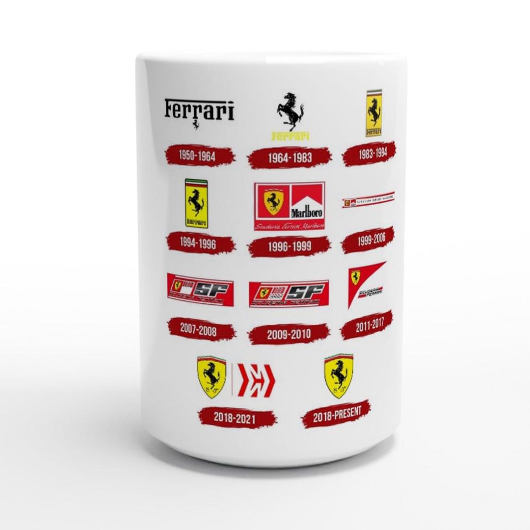 Scuderia Ferrari Mug Iconic Logo History Design Perfect for Coffee ...