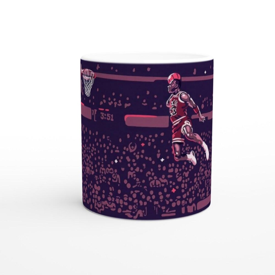 Michael Jordan Dunk Mug NBA Basketball Fan Gift Ceramic Coffee Cup - Etsy